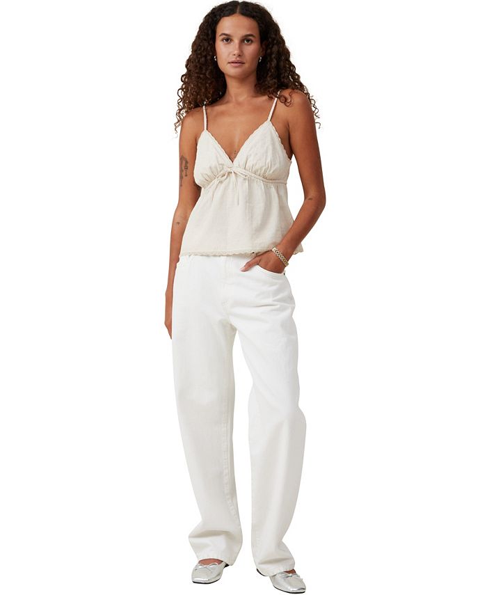 COTTON ON Women's Cotton Lace Cami Top - Macy's