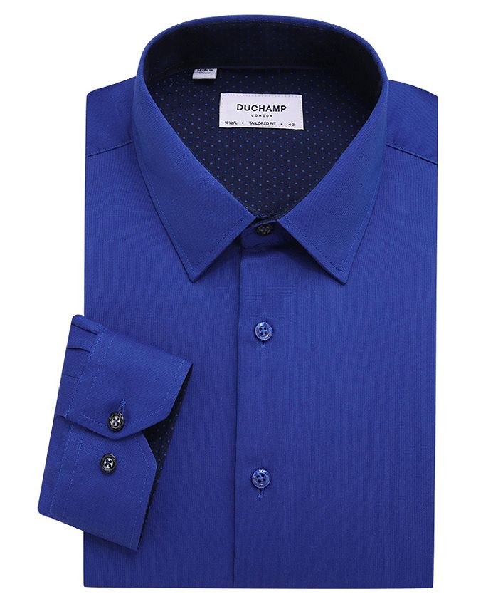 Duchamp London Men's Solid Dress Shirt - Macy's