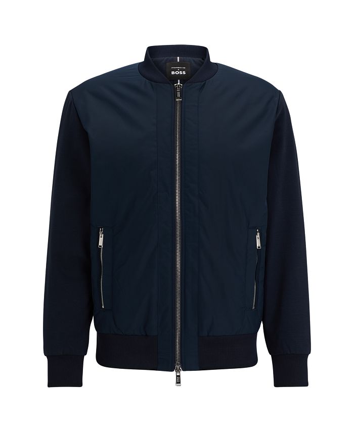Hugo Boss Men's Porsche Embroidered Logo Bomber Jacket - Macy's