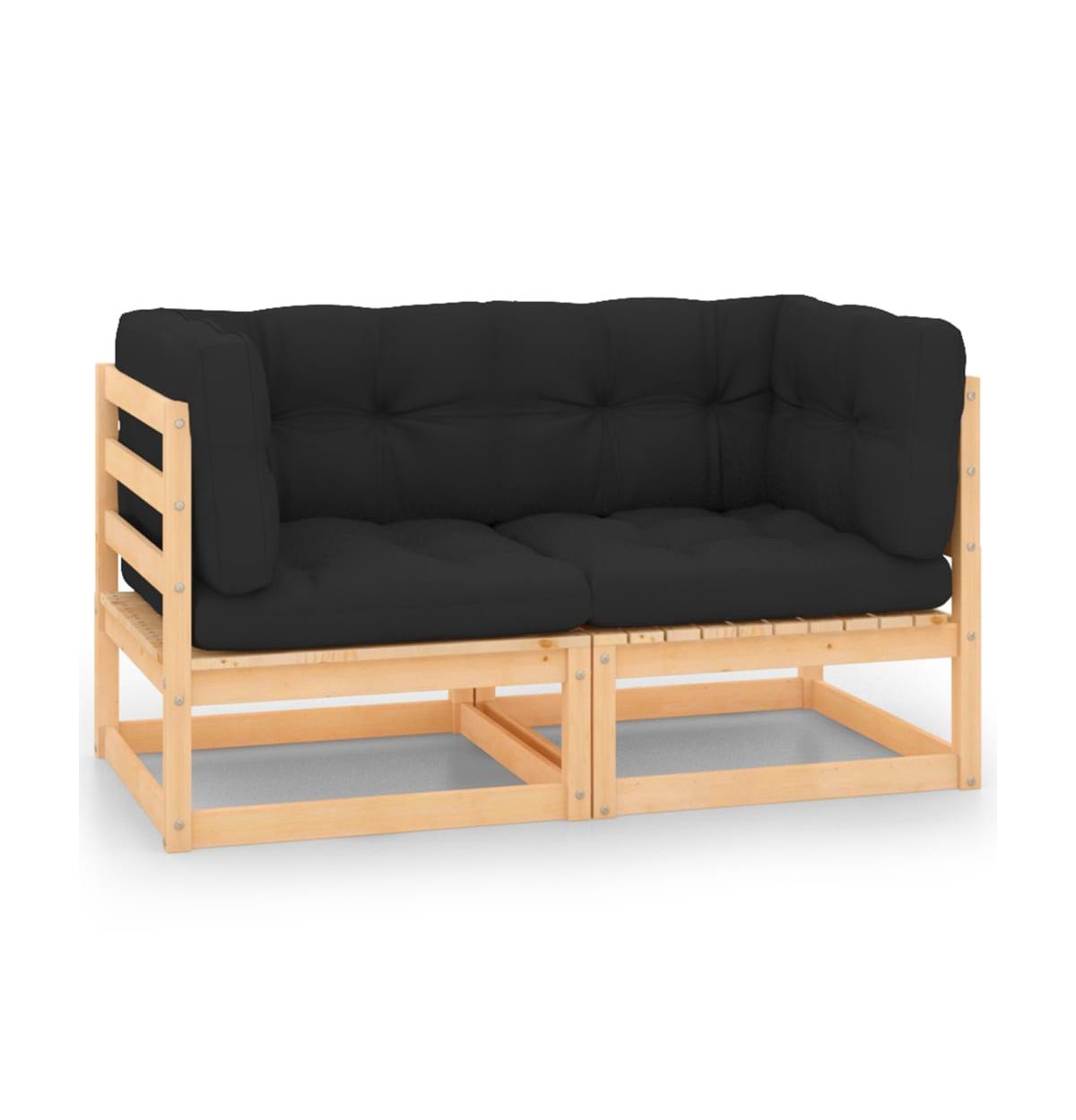 Click here for Patio Corner Sofas with Cushions 2 pcs Solid Pinew... prices