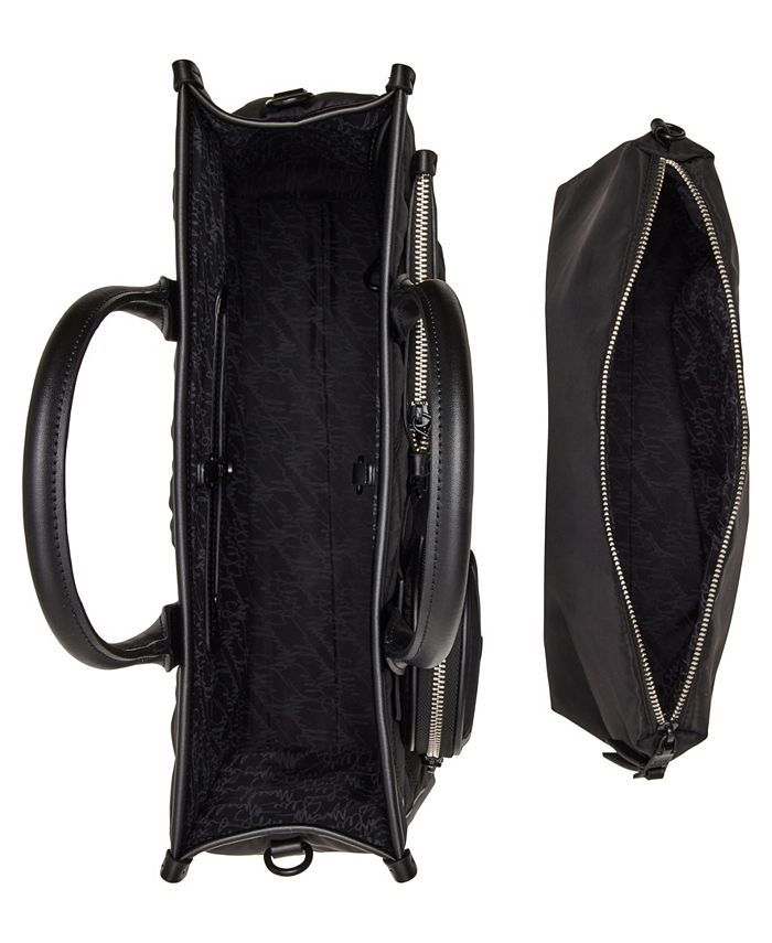 Steve Madden Tyler Nylon Quilted Book Tote - Macy's