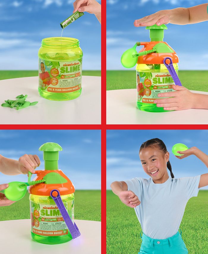 Nerf Nickelodeon Slime Brand Compound Fill Fling Balloon Bucket - Macy's