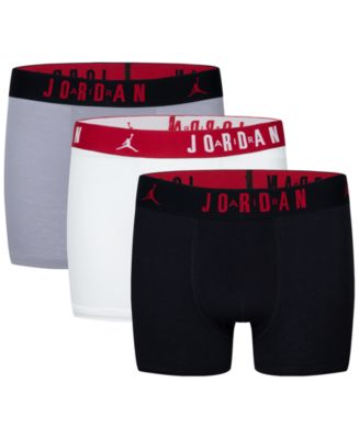 Jordan Big Boys Flight Dri-Fit Cotton Core Boxer Briefs, Pack of 3 - Macy's