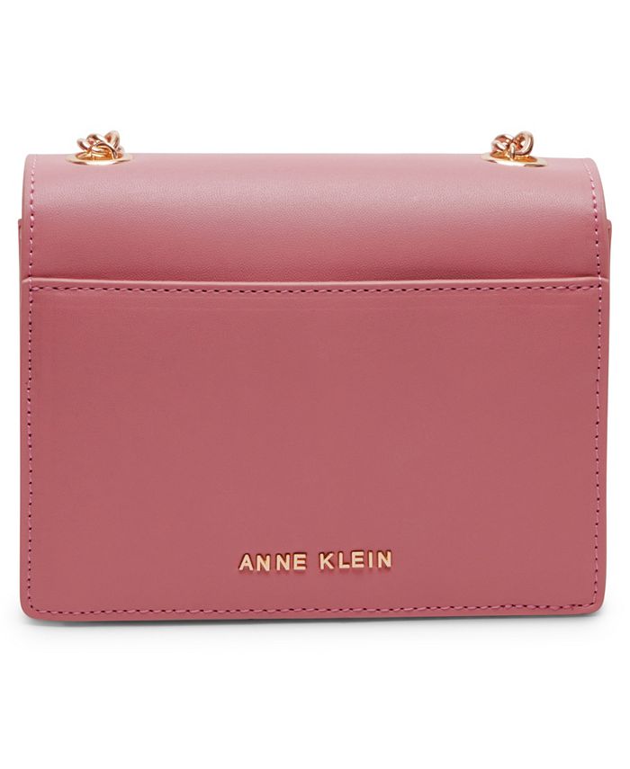 Anne Klein Square Flap with Floral Applique Crossbody - Macy's