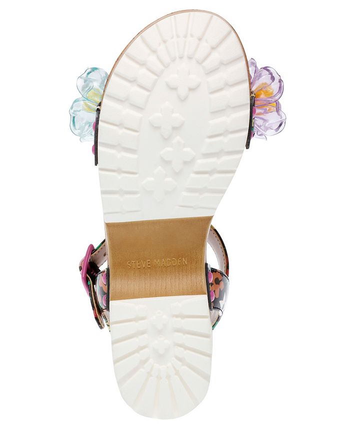 Betsey Johnson Little and Big Girls Oakly Clog Sandals with Flower ...