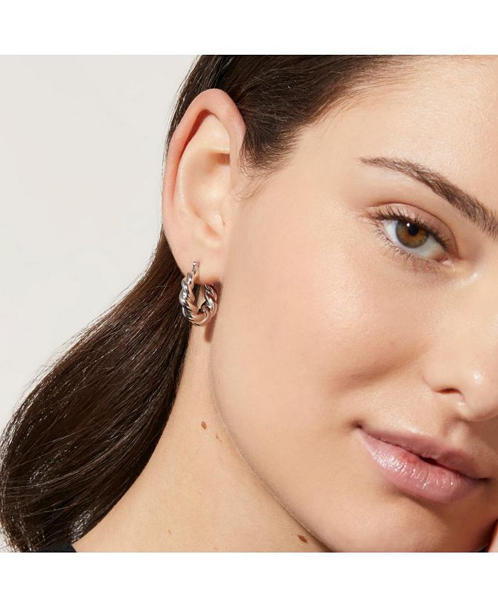 Ana Luisa Twisted Hoop Earrings - Paris Silver - Macy's