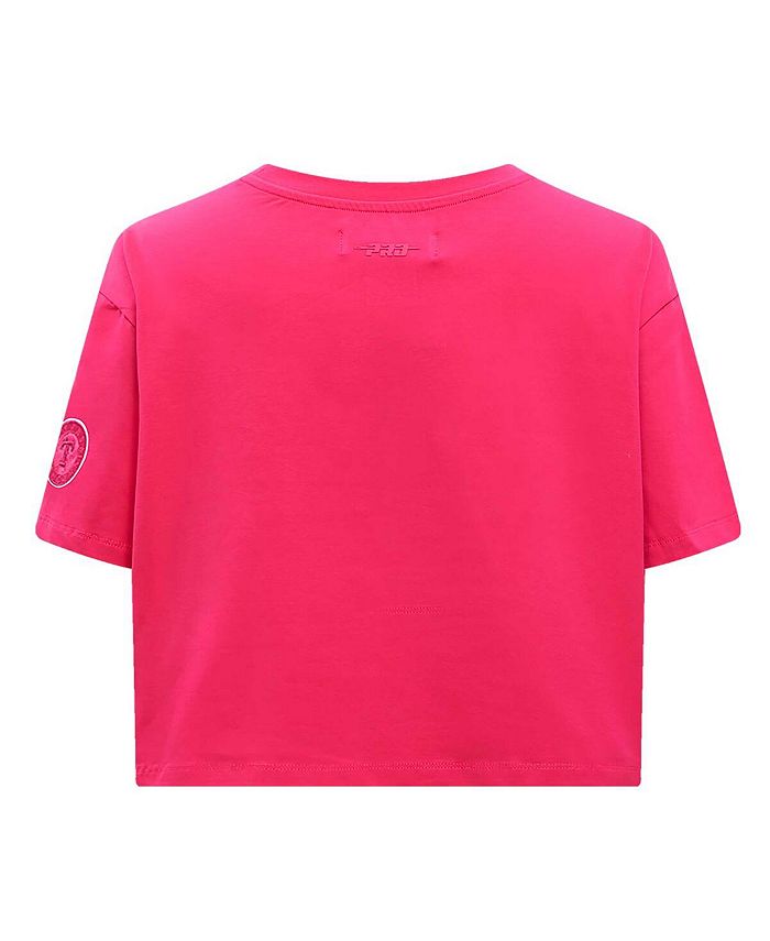 Pro Standard Women's Pink Texas Rangers Triple Pink Boxy Cropped T ...