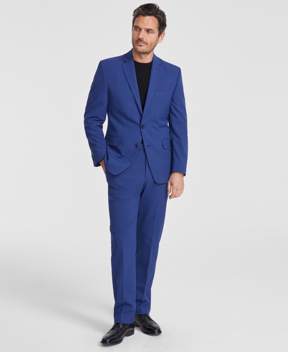 Click here for Perry Ellis Mens Modern-Fit Solid Nested Suit - Na... prices