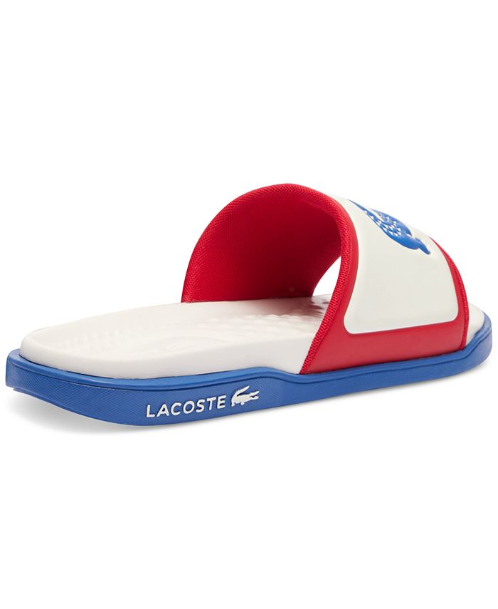 Lacoste Men's Serve Slide Dualiste Slip-On Sandals - Macy's