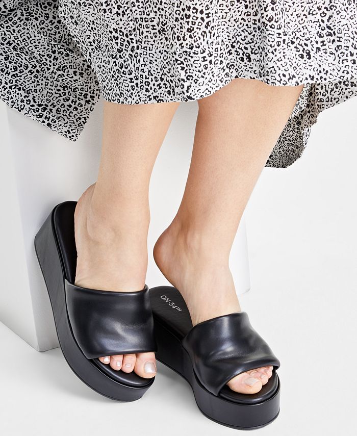 On 34th Women's Blliss Slide Flatform Sandals, Created for Macy's - Macy's