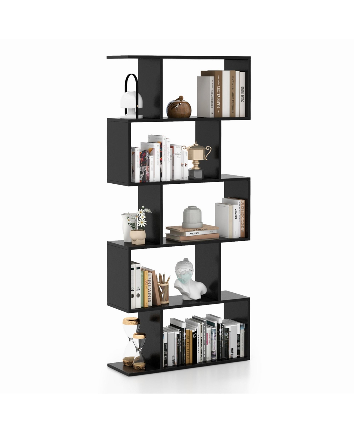 Click here for 1 Pc 5-Tier Bookshelf Geometric S-Shaped Bookcase... prices