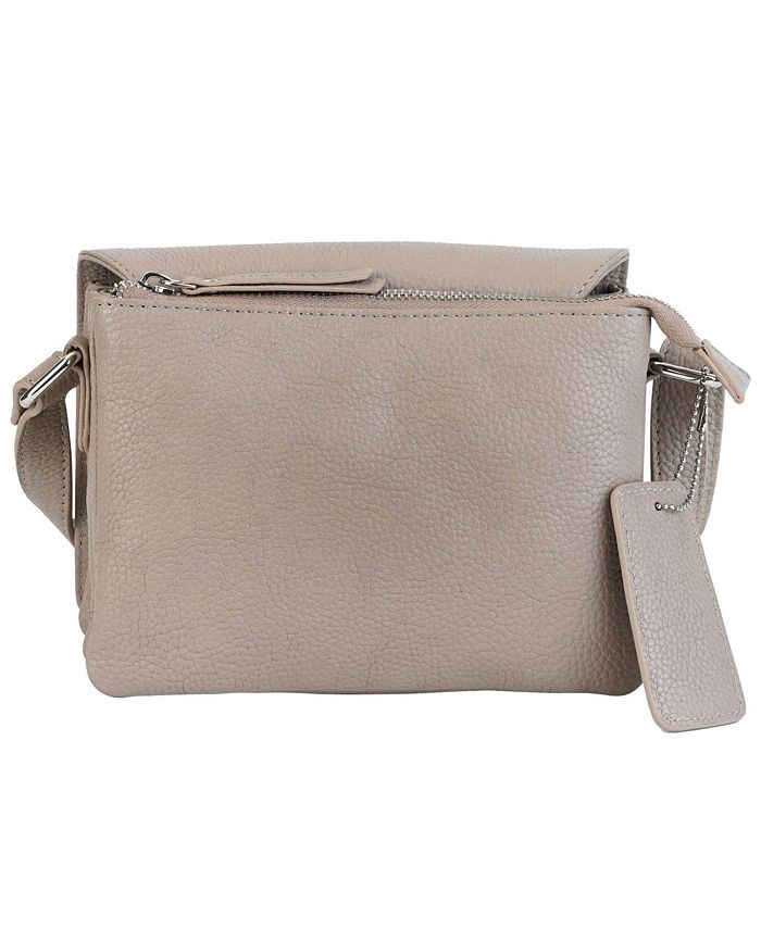 Mancini Pebble Leather Connie Crossbody Handbag - Macy's
