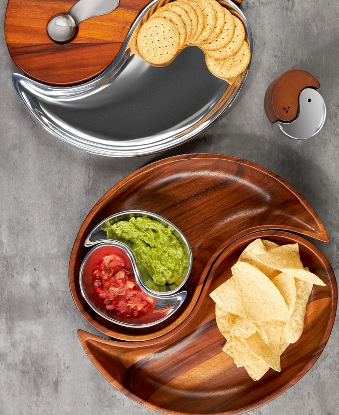 Nambé Yin Yang Chip and Dip Set, 4 Pieces - Macy's