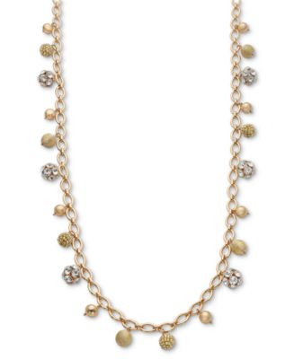 I.N.C. International Concepts Gold-Tone Crystal & Thread-Wrapped Bead ...