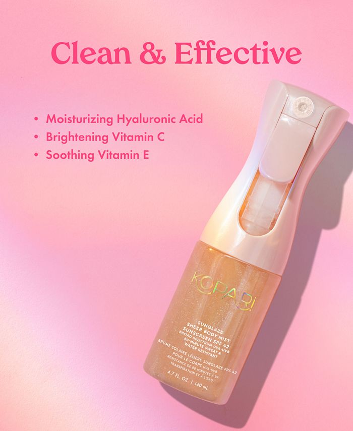Kopari Beauty Sunglaze Sheer Body Mist Sunscreen SPF 42, 4.7 oz. - Macy's