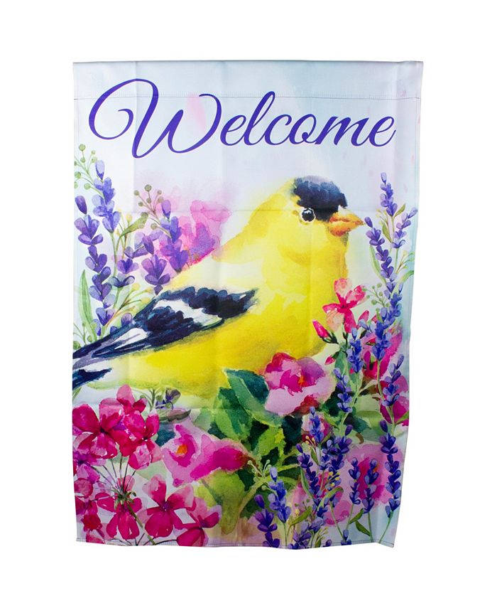 Northlight Welcome Finch Spring Outdoor House Flag 28" x 40" - Macy's