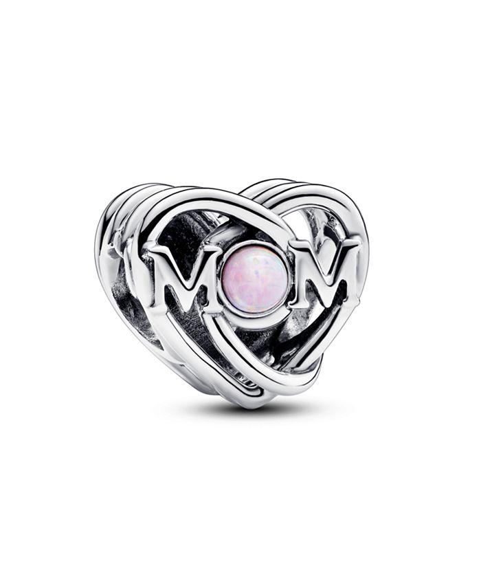Pandora Openwork M0M Heart Charm - Macy's