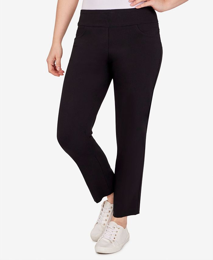 Ruby Rd. Petite Mid-Rise Pull-On Straight Solar Millennium Tech Ankle ...
