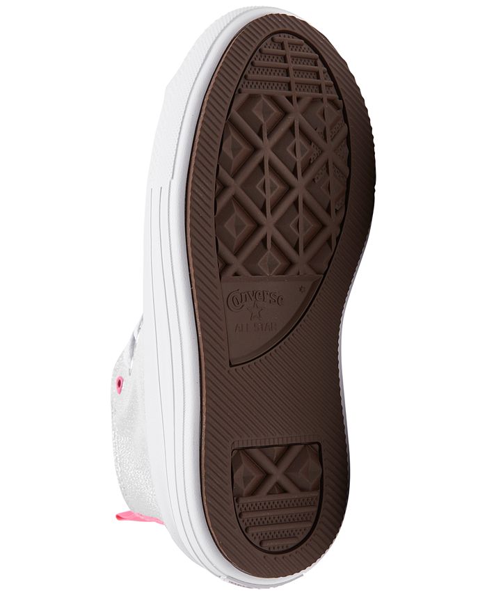 Converse Little Girls Chuck Taylor All Star Move Sparkle Platform High ...