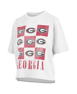 Women's Pressbox White Distressed Georgia Bulldogs Motley Crew Andy ...