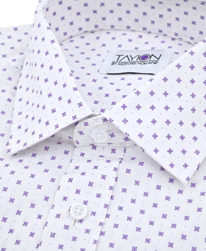 Tayion Collection Men's Geo-Print Dress Shirt - Macy's