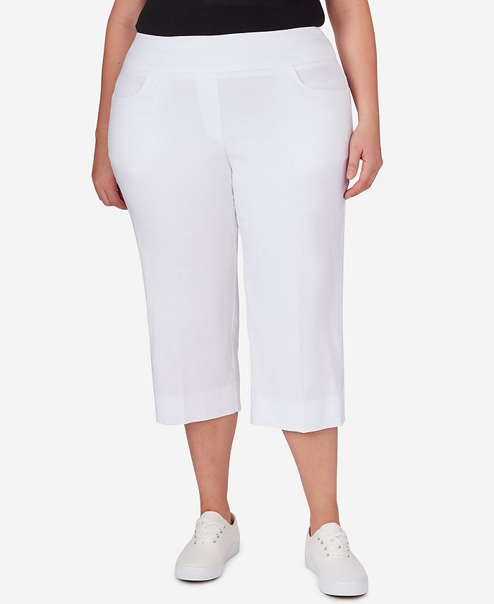 Ruby Rd. Plus Size Pull-On Silky Tech Capri Pants - Macy's