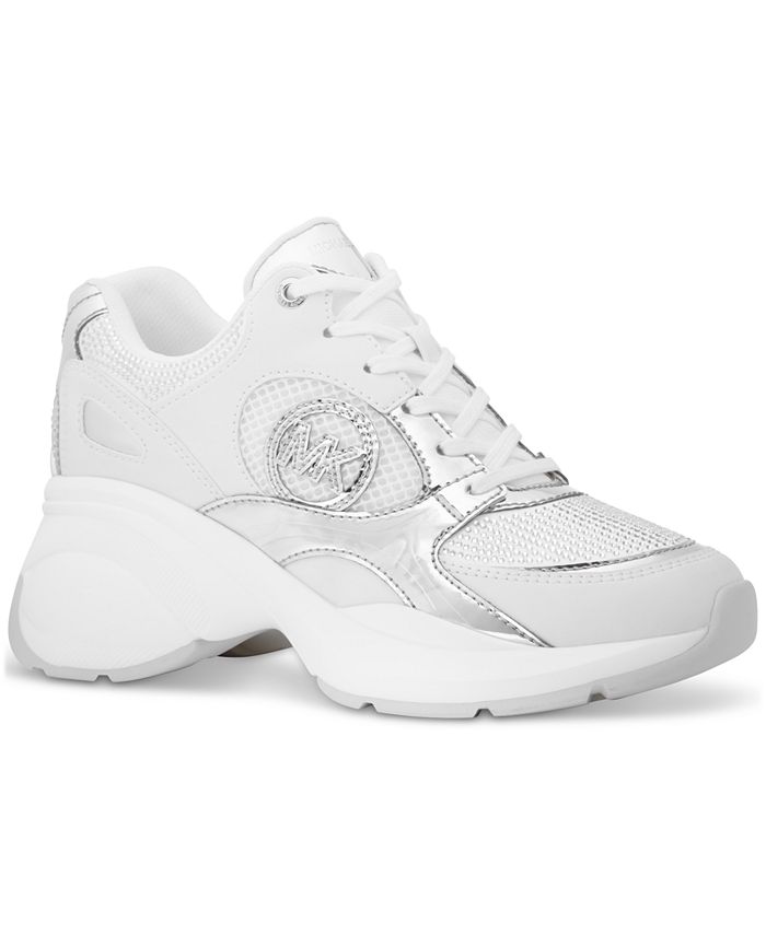 Michael Kors Women's Zuma Lace-Up Wedge Trainer Sneakers - Macy's