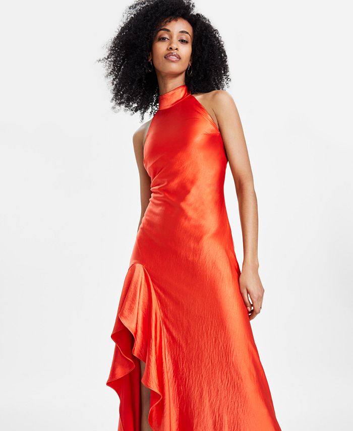 Taylor Women's Ruffled Halter Gown - Macy's