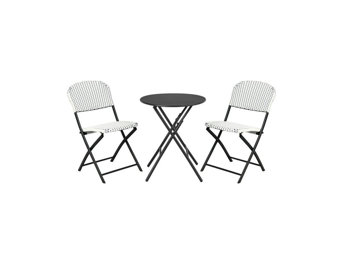 Click here for Slickblue 3 Pieces Patio Rattan Bistro Set with Ro... prices