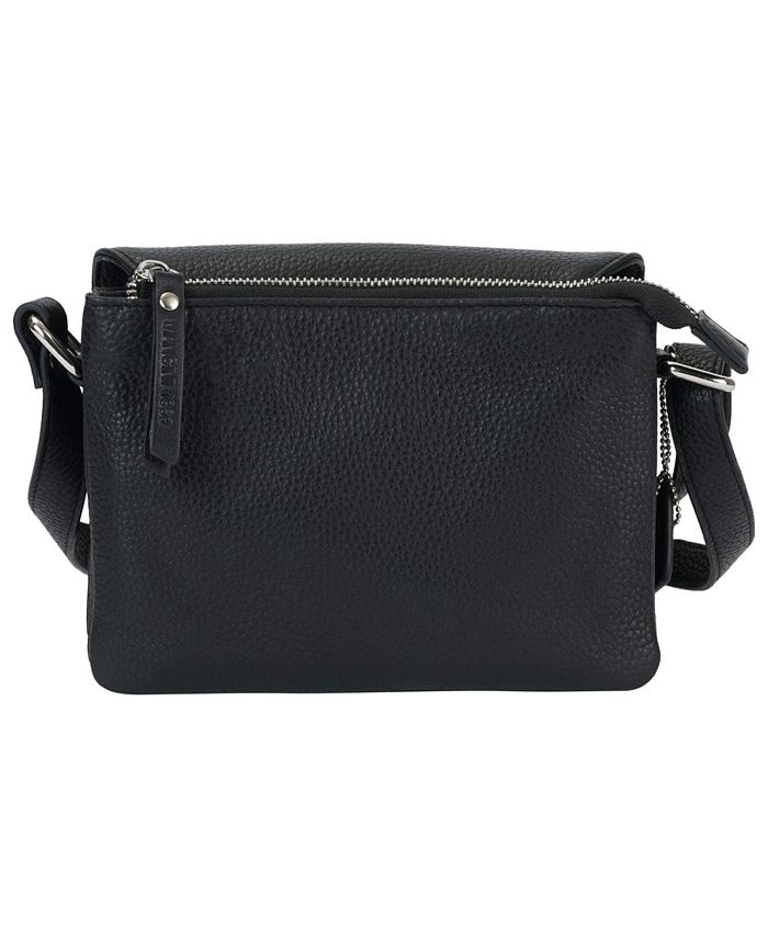 Mancini Pebble Leather Connie Crossbody Handbag - Macy's