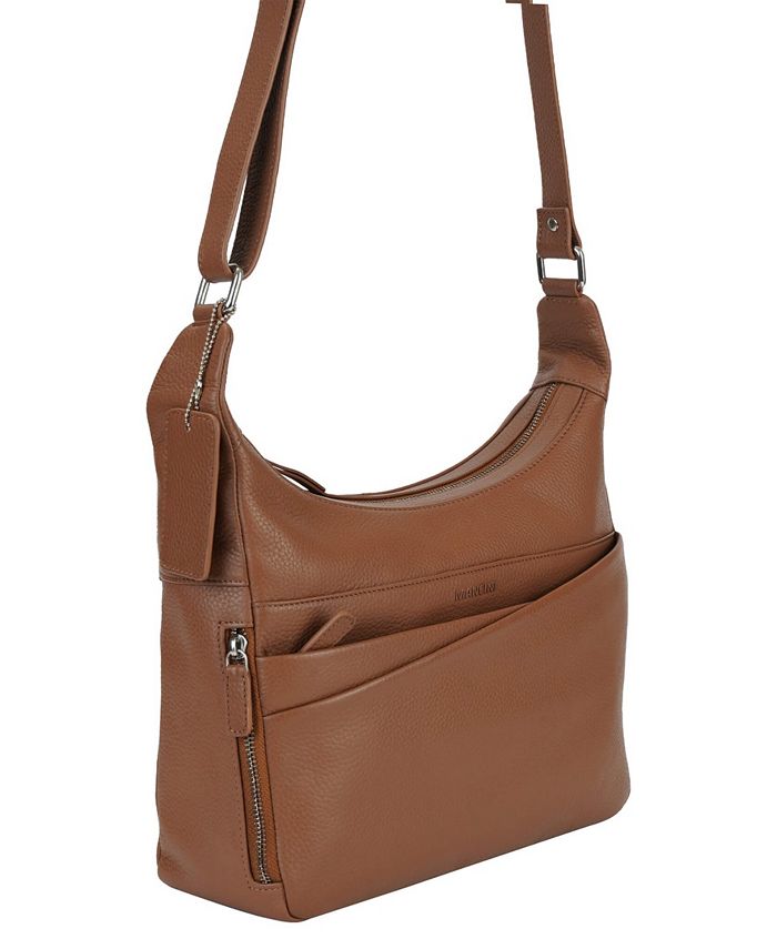 Mancini Pebble June Leather Crossbody Handbag - Macy's