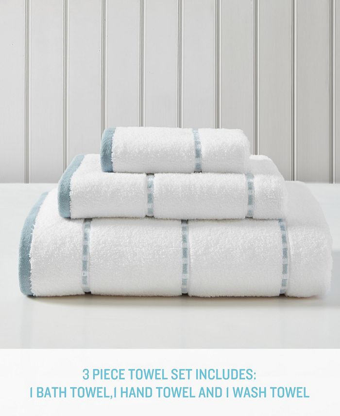 Tommy Bahama Home Ridley Solid Cotton Terry Quick Dry 3-Pc. Bath Towel ...