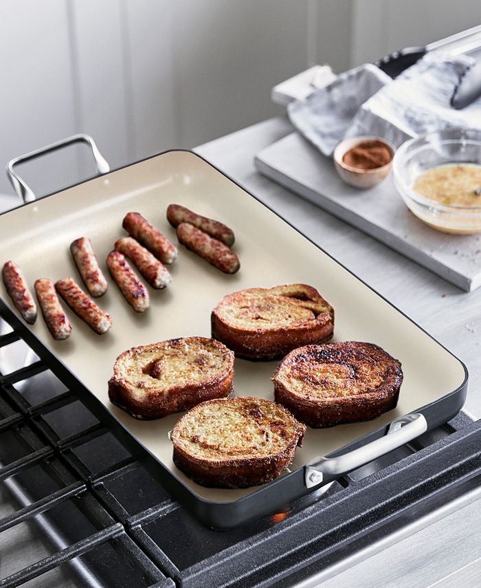 GreenPan Rio Healthy Ceramic Nonstick 18" x 11" Double Burner Griddle ...