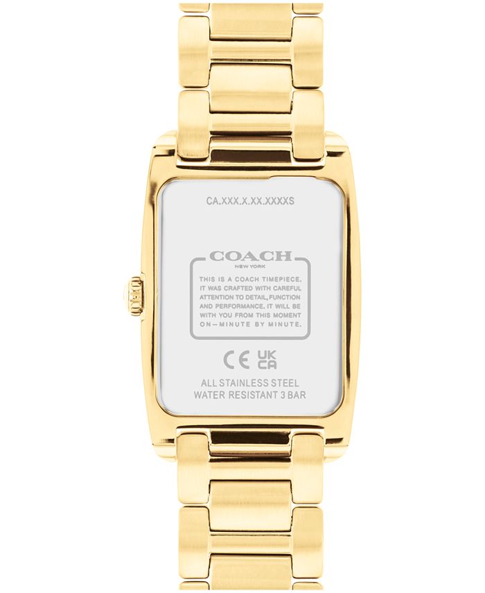 COACH Women's Reese Gold-Tone Stainless Steel Crystal Watch 24mm - Macy's