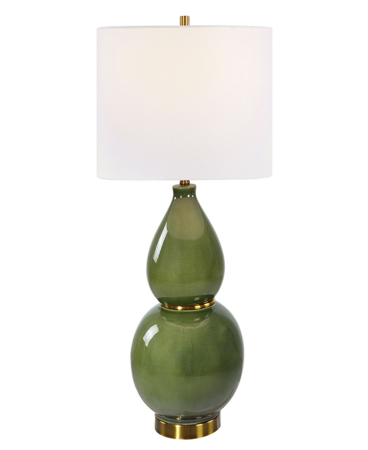 Click here for Uttermost 30.5 Gourd Table Lamp  - Green prices