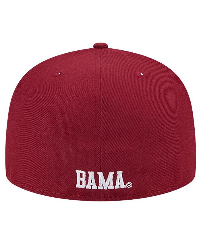 New Era Men's Crimson Alabama Crimson Tide Throwback 59FIFTY Fitted Hat ...
