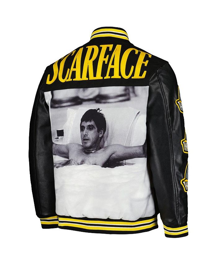 Reason Men's and Women's Black Scarface Full-Snap Varsity Jacket - Macy's