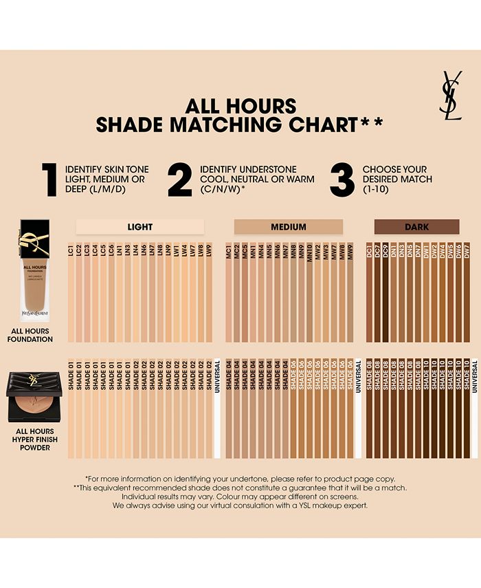 Yves Saint Laurent All Hours Hyper Finish Setting Powder - Macy's