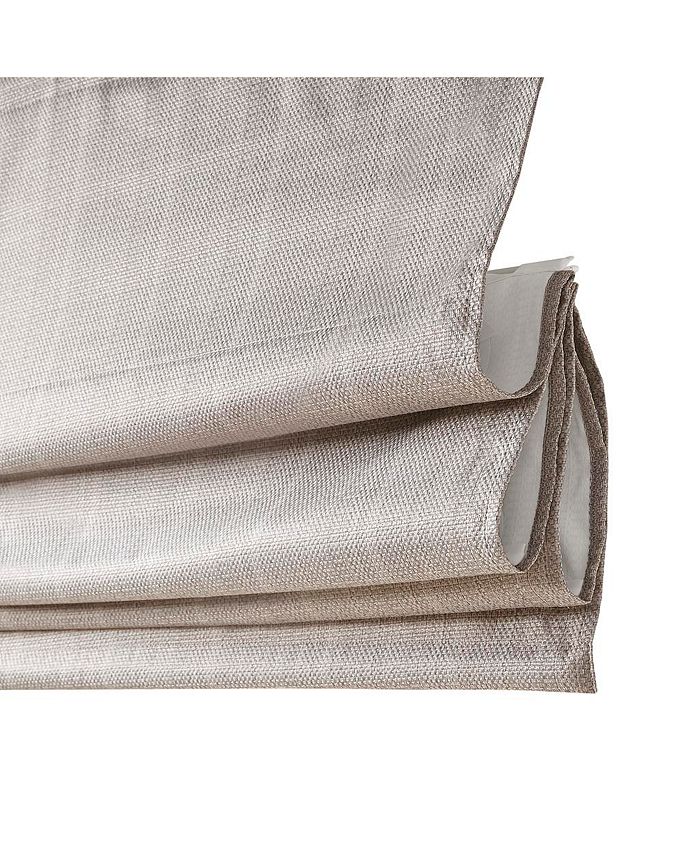 Gracie Mills Calyx Textured Room Darkening Cordless Roman Window Shade ...