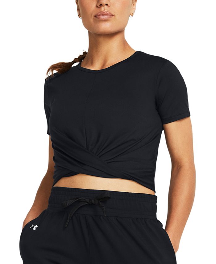 Under Armour Women's Motion Crossover-Hem Cropped Top - Macy's