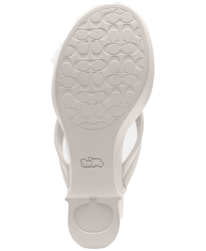 Coach Womens Franki Platform C Thong Wedge Flip Flop Sandals Macys