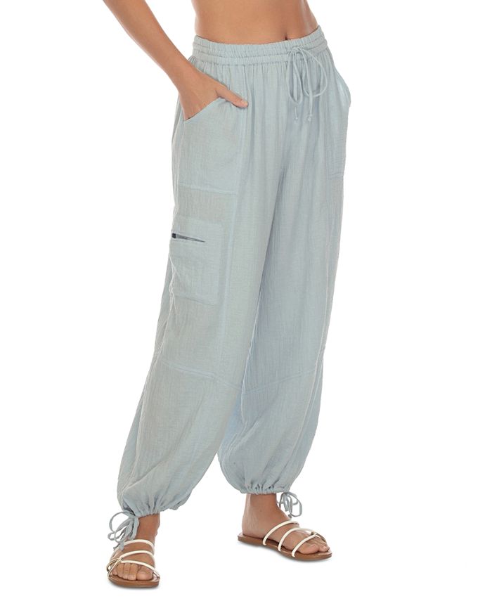 Raviya Women's Swim Cover-Up Cargo Pants - Macy's