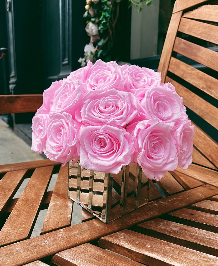 Rose Box NYC Half Ball of Pink Blush Long Lasting Preserved Real Roses ...