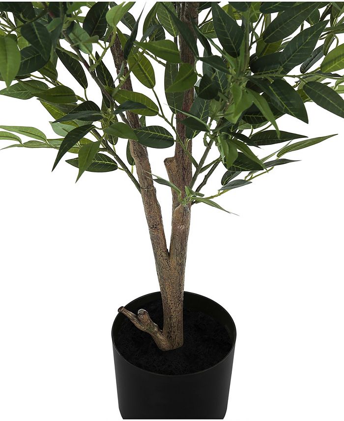 Monarch Specialties 47" Inddor Artificial Floor Acacia Tree with Black ...