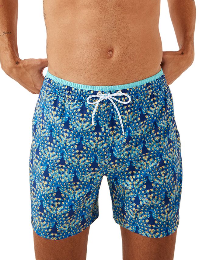 Chubbies Men's The Fan Outs Quick-Dry 5-1/2" Swim Trunks with Boxer ...