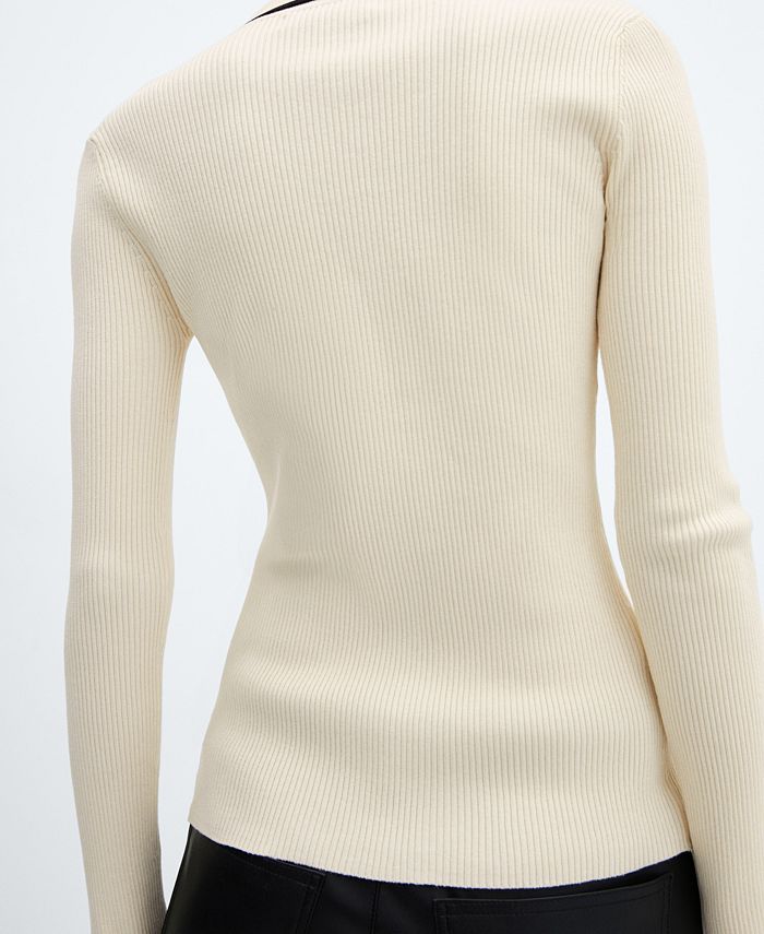 MANGO Women's Contrast Trims Cardigan - Macy's