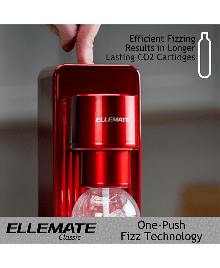 Ellemate Classic Carbonated Drink Maker, Seltzer Water with One-Push Fizz Technology White - Macy's