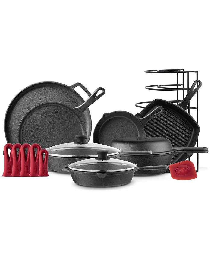 Cuisinel Cast Iron Cookware Set - Complete Pre-Seasoned Kit - Macy's