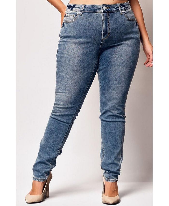 SLINK Jeans Plus Size High Rise Skinny Jeans - Macy's