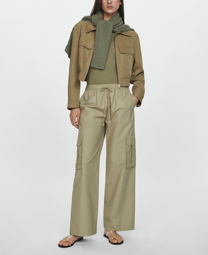 MANGO Women's Pockets Detail Cropped Jacket - Macy's